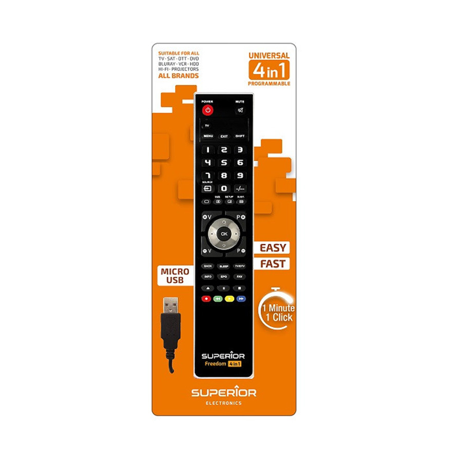 Univerzalni daljinski upravljač SUPERIOR Freedom 4u1, za sve brendove ...